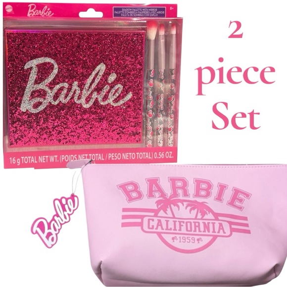Barbie | Makeup | Barbie Glitter Makeup Palette Wbarbie Makeup Bag ...